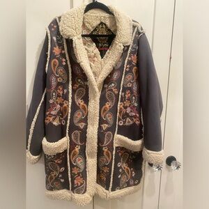 Johnny Was | Jackets & Coats | Johnny Was Sherpa Lined Coat Large ...